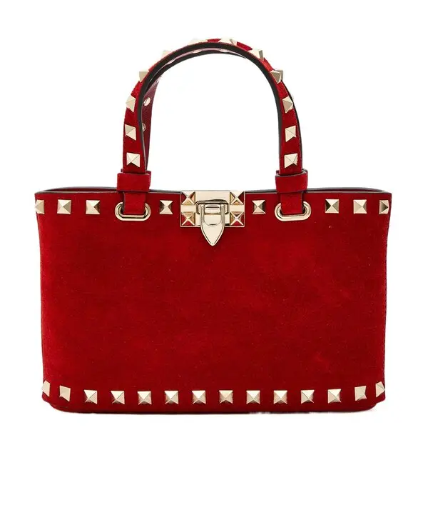 Valentino Garavani Rockstud Mini Suede Tote Bag