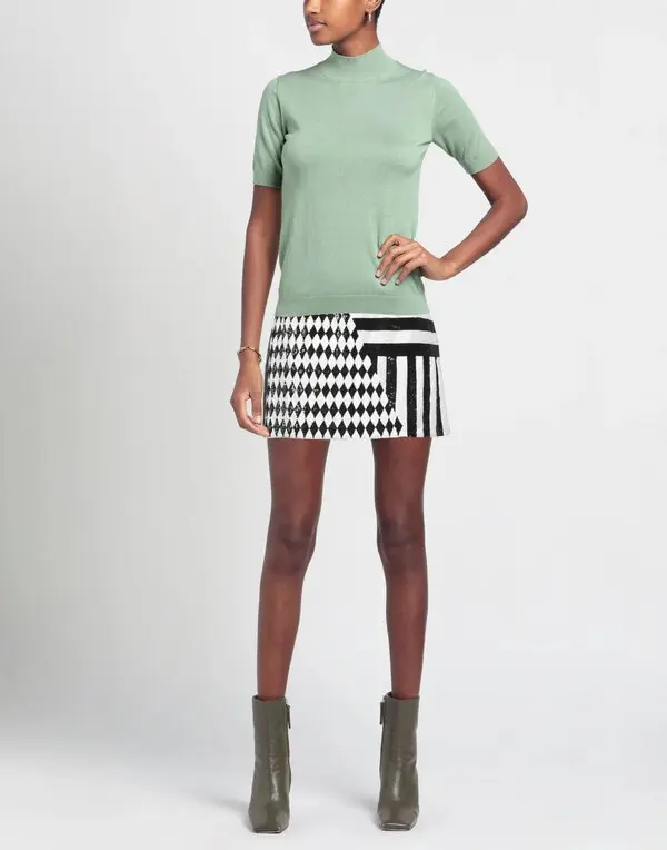 Dolce & Gabbana Geometric Striped Sequined Midi Skirt