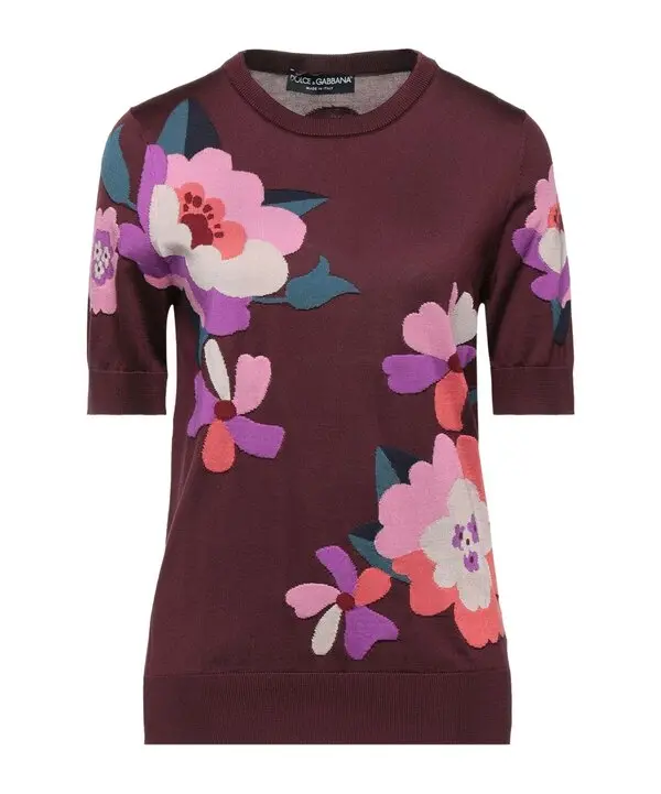 Dolce & Gabbana Floral Print Lightweight Short Sleeve Jumper