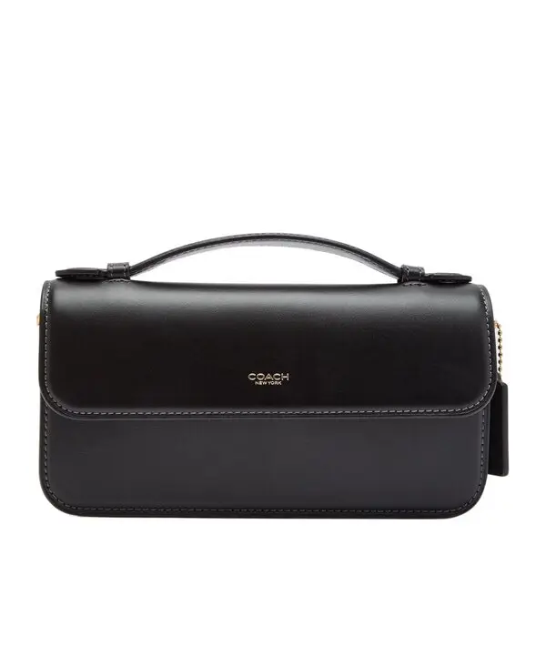 COACH Leather Top Handle Bag - Black