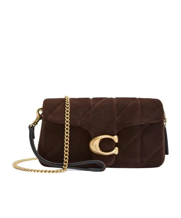COACH Quilted Suede Cross-body Bag - Brown