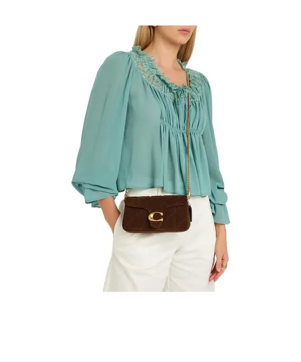 COACH Quilted Suede Cross-body Bag