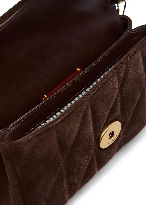 COACH Quilted Suede Cross-body Bag