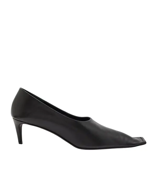 Khaite Square Toe Leather Pumps