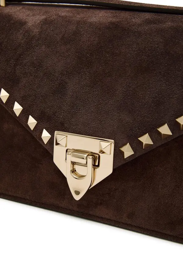 Valentino Garavani Rockstud Small Suede Shoulder Bag