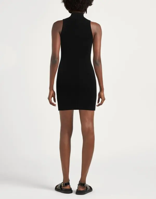 DIESEL® Sleeveless Turtleneck Slim Fit Dress With Appliqu