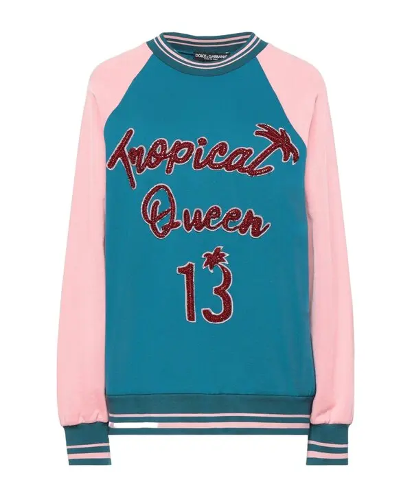 Dolce & Gabbana Two-tone Cotton Sweatshirt