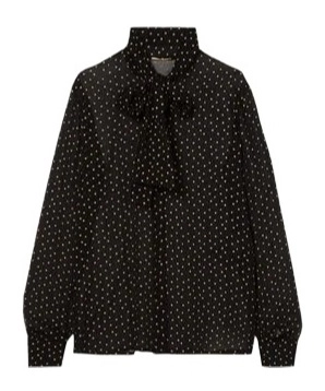 Saint Laurent Long-sleeved Shirt With Bow Tie Collar