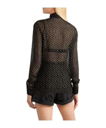 Saint Laurent Long-sleeved Shirt With Bow Tie Collar