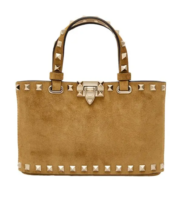 Valentino Garavani Rockstud Mini Suede Tote Bag