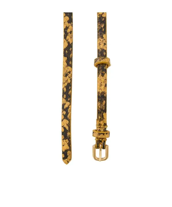 Dries Van Noten Snake-effect Leather Belt