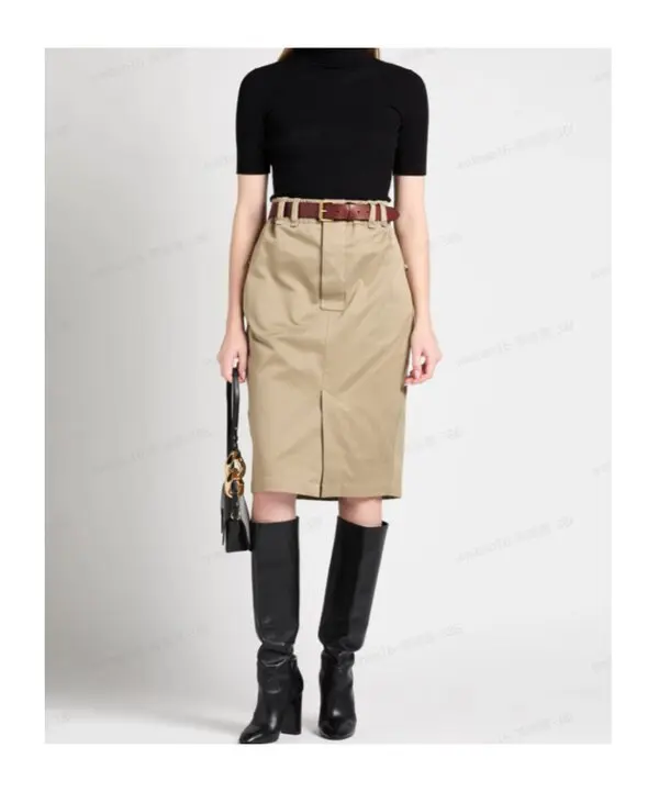Saint Laurent Belted Umbrella Skirt