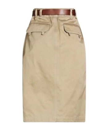Saint Laurent Solid Color Umbrella Skirt