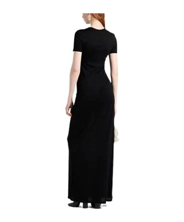 Saint Laurent Solid-color Wool T-shirt Dress
