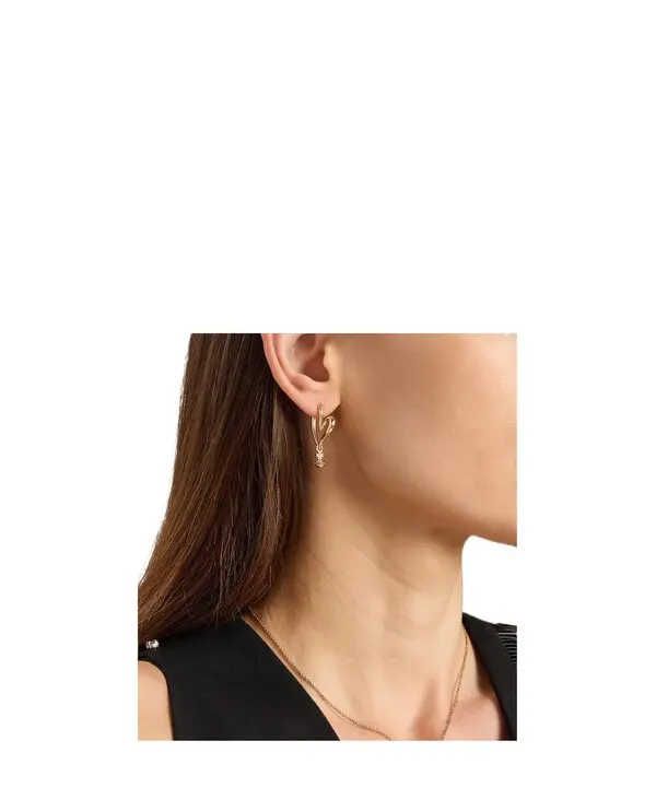 VIVIENNE WESTWOOD Emily Heart Orb Pendant Hoop Earrings