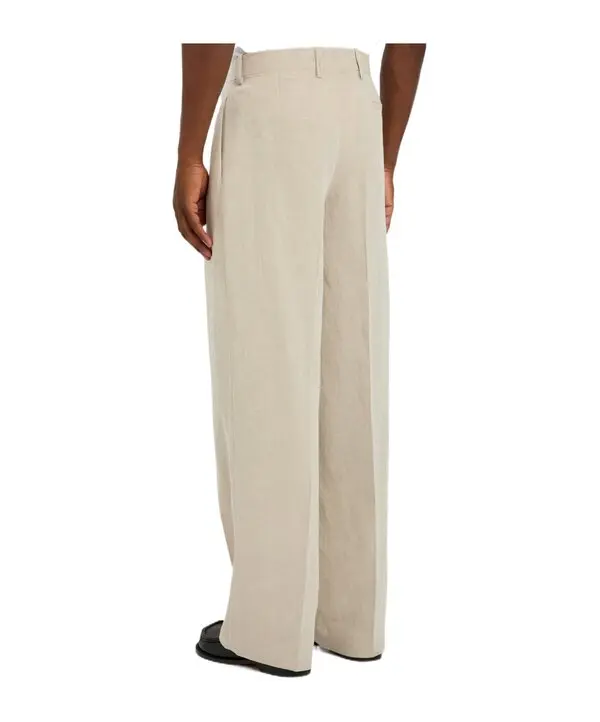 J.W.ANDERSON Pleated Wide-leg Linen-blend Trousers