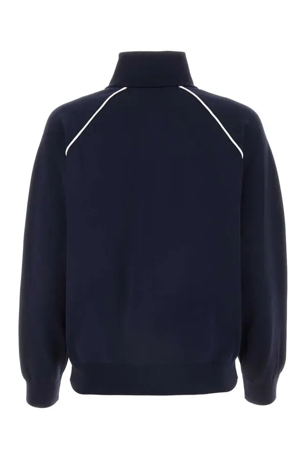 Miu Miu Embroidered Logo Zip Cardigan
