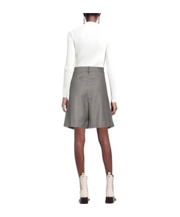 Brunello Cucinelli Houndstooth Split Crotch Skirt