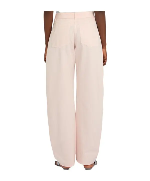Alaïa Solid Color Barrel-leg Jeans