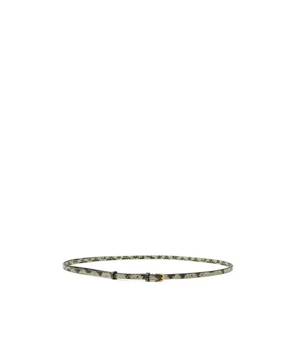 Dries Van Noten Snake-effect Leather Belt