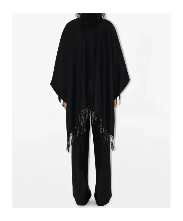 Burberry Reversible Checked Fringed Cape