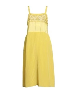 MAISON MARGIELA Sleeveless Square-neck Solid-color Dress