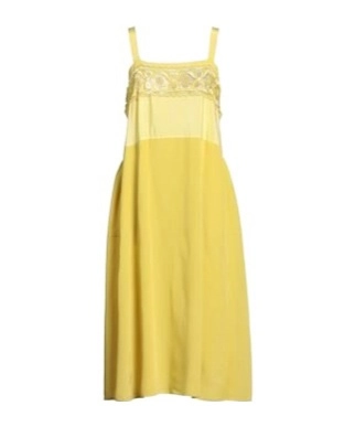MAISON MARGIELA Sleeveless Square-neck Solid-color Dress