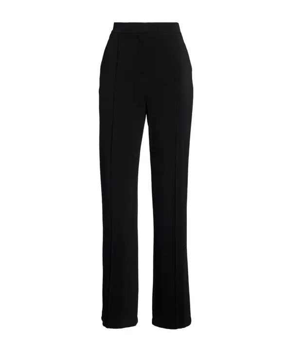 Max Mara Solid Stretch Wide-leg Trousers