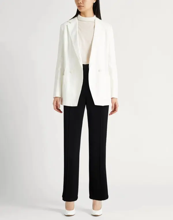 Max Mara Solid Stretch Wide-leg Trousers