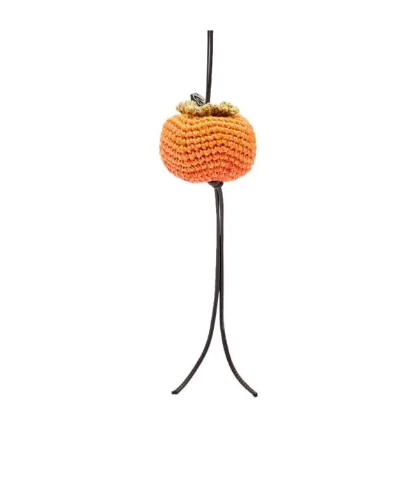J.W.ANDERSON Persimmon Crochet Cotton Bag Charm