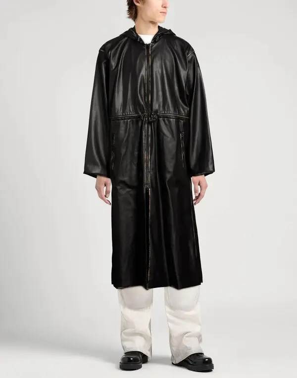 DIESEL® Full-length Hooded Leather Jacket
