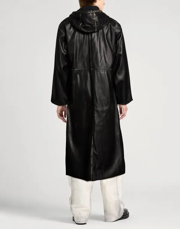 DIESEL® Full-length Hooded Leather Jacket