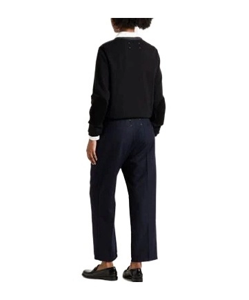MAISON MARGIELA Vertical Stripe Wool Trousers