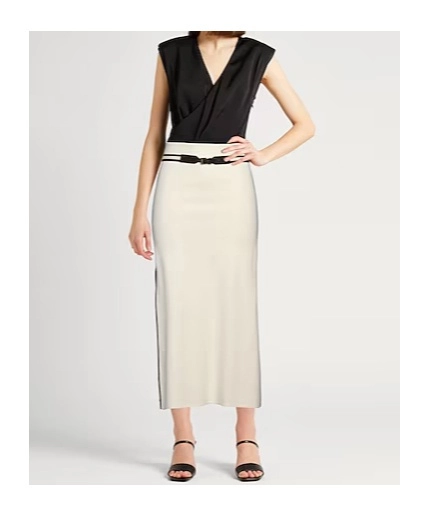Max Mara Knit Pencil Skirt With Appliqués