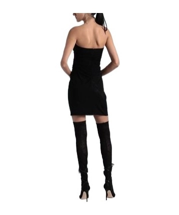 Saint Laurent Solid Color Sleeveless Balloon Dress