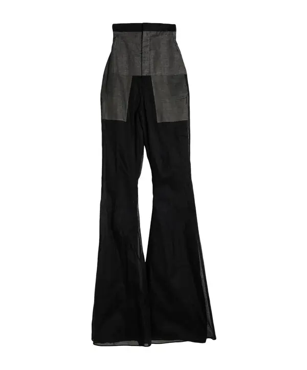 Rick Owens Minimalist Solid Color Flared Pants