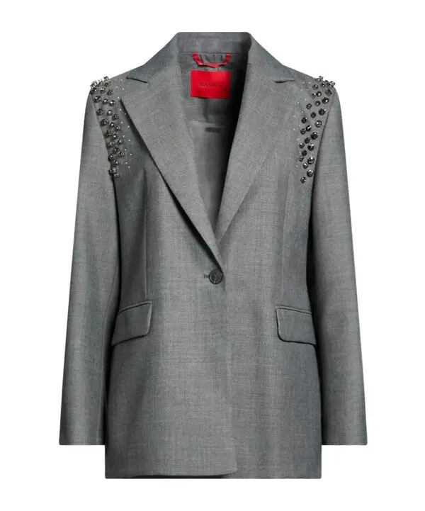MAXCO. Single-breasted Blazer With Embellished Shoulders
