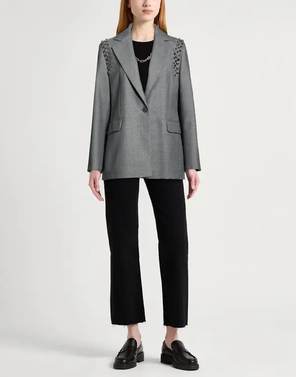 MAXCO. Single-breasted Blazer With Embellished Shoulders