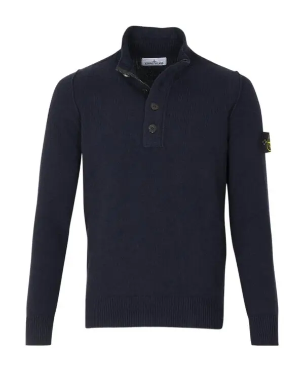 Stone Island Logo Patch Long-sleeved Jumper