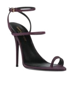 Saint Laurent Satin Pointed-toe Sandals