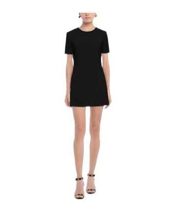 Saint Laurent Solid Color Short-sleeved Dress