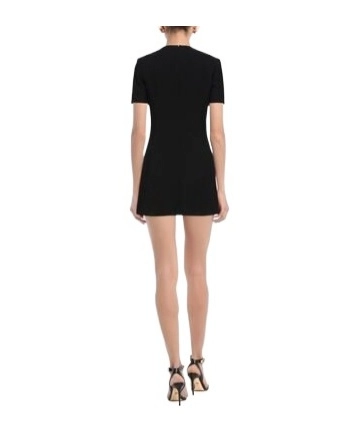 Saint Laurent Solid Color Short-sleeved Dress