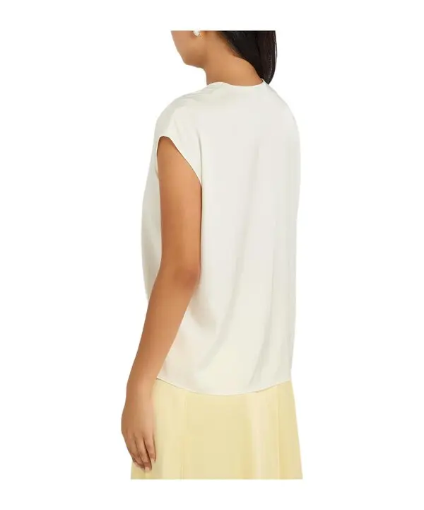 Vince Double-layered V-neck Silk-blend Top