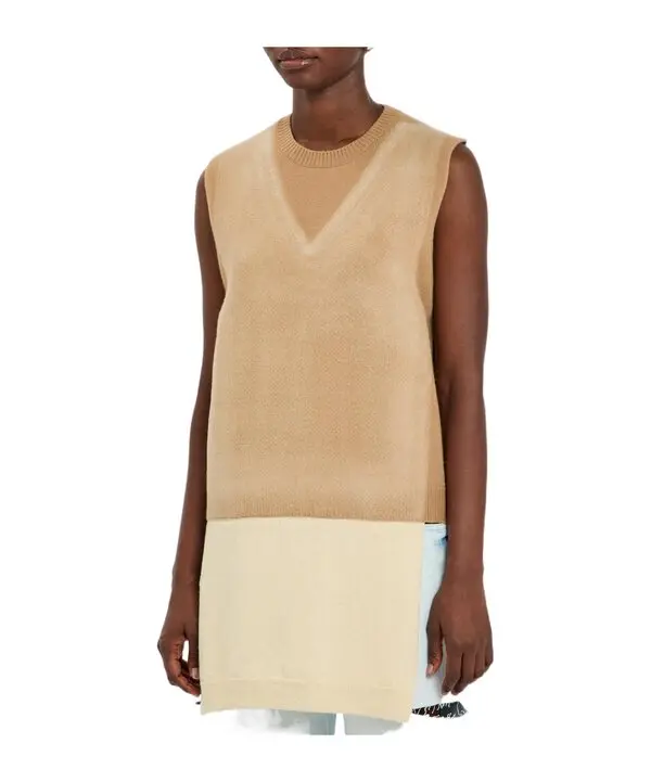 MAISON MARGIELA Colour-blocked Wool Vest