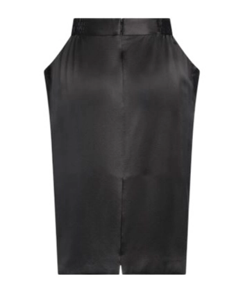 Saint Laurent Solid-color Satin Hip-hugging Skirt
