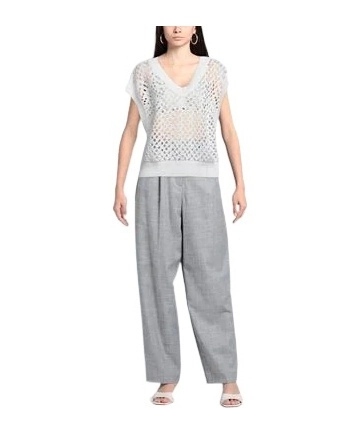 Brunello Cucinelli Solid-color Short-sleeved Knitted Top