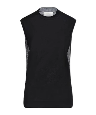 Sportmax Solid Crew Neck Sleeveless Knit Top