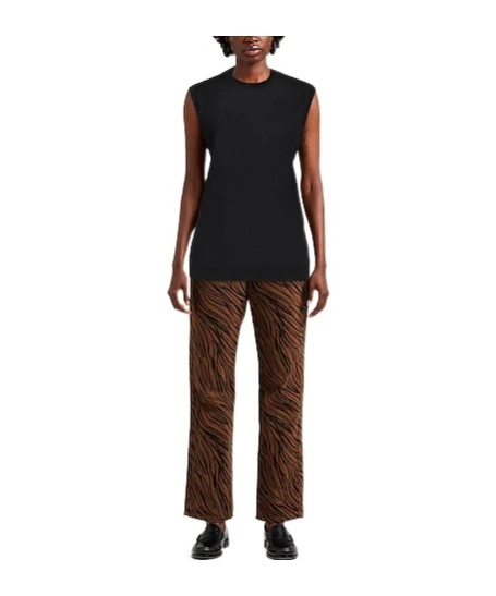 Sportmax Solid Crew Neck Sleeveless Knit Top