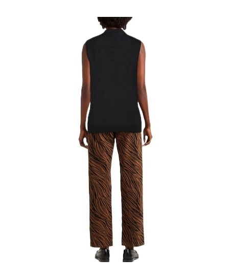 Sportmax Solid Crew Neck Sleeveless Knit Top