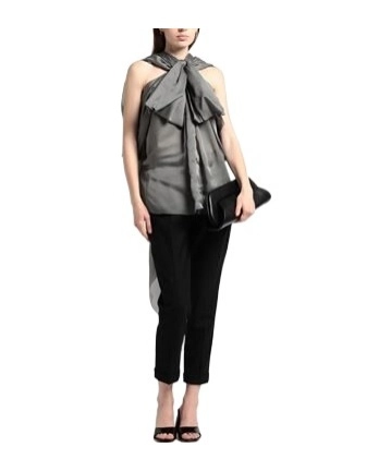 Saint Laurent Sleeveless Bow Detail Shirt